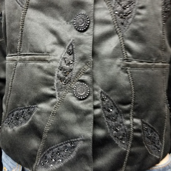 Anage | Jackets & Coats | Anage Vintage Nwt Black Beaded Stitched ...